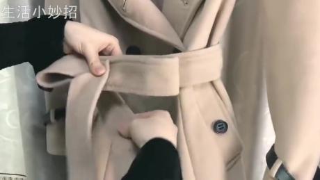 六种风衣腰带系法教程,看着既优雅又显瘦,方法一