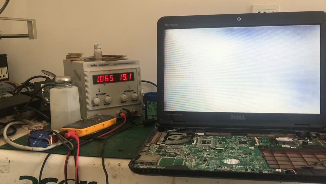 戴尔N4110笔记本屏幕泛白,维修人最喜欢这样简单故障,不用费脑