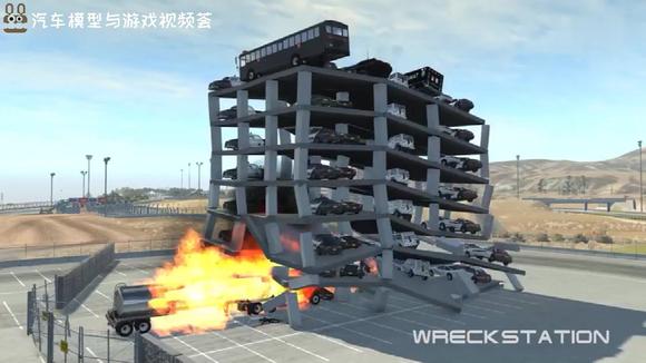 Beamng模拟飞机汽车建筑碰撞