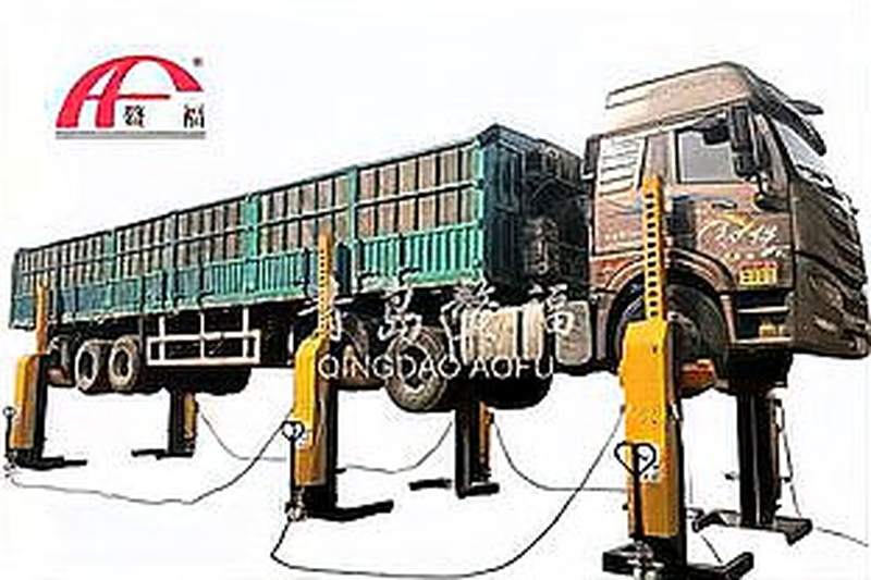 鳌福有线液压移动抱胎举升机