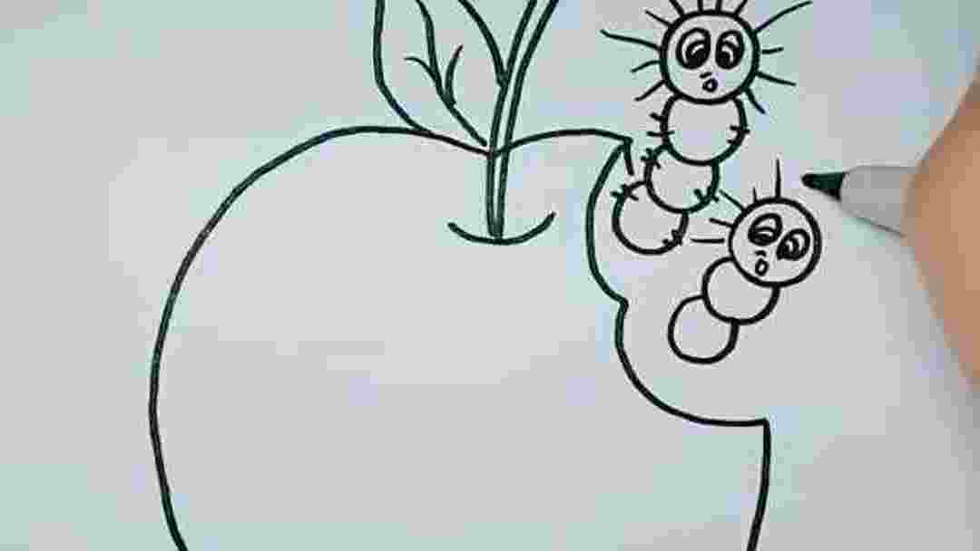 教孩子画苹果简笔画