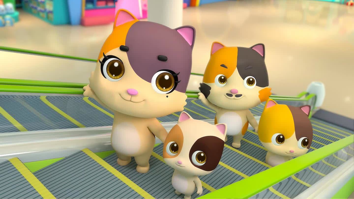 搭手扶梯安全:拉好妈妈的手,双脚踏好不踩线,安全事项要记牢