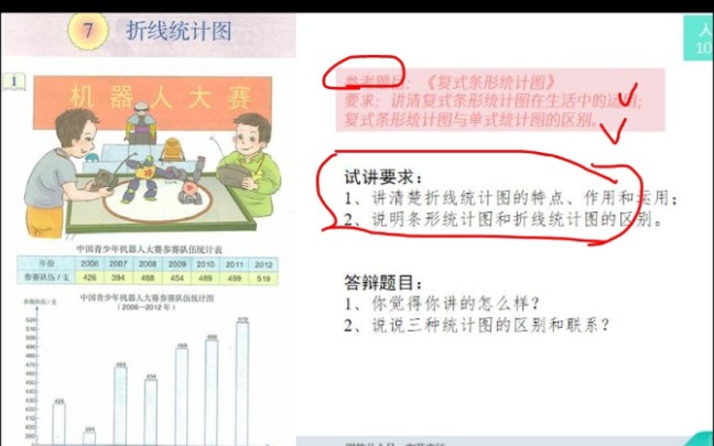 小数试讲《折线统计图》人教版五年级下册