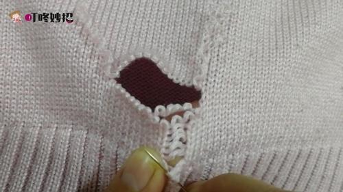 毛衣掉扣断线破洞别扔,手把手教你一步步不需要钩针复原,完美无痕