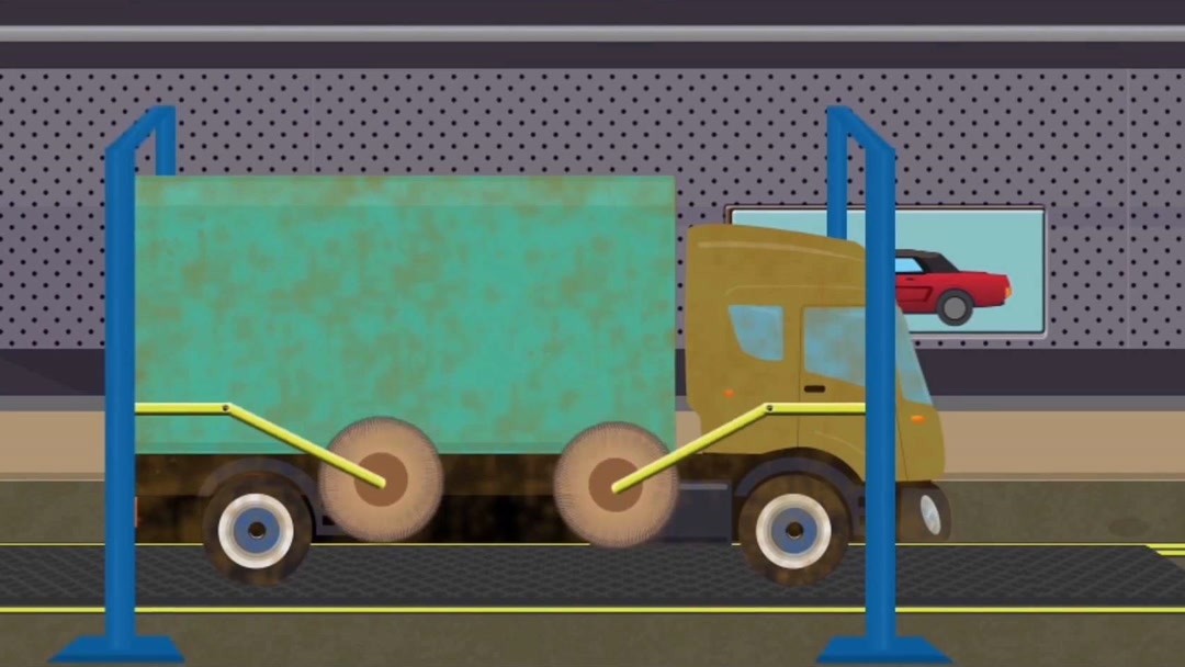 汽车动画小世界 第76集 清洗大货车