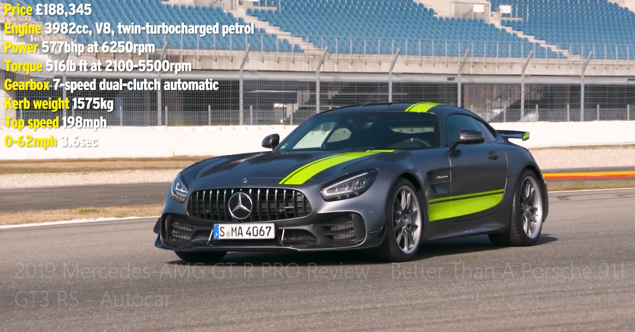 奔驰 AMG GT R Pro 挑战保时捷GT3 RS 视频流出