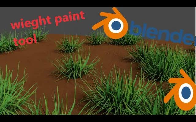 iBlender中文版插件Weight Paint Tools教程使用权重涂料的头发模拟(...