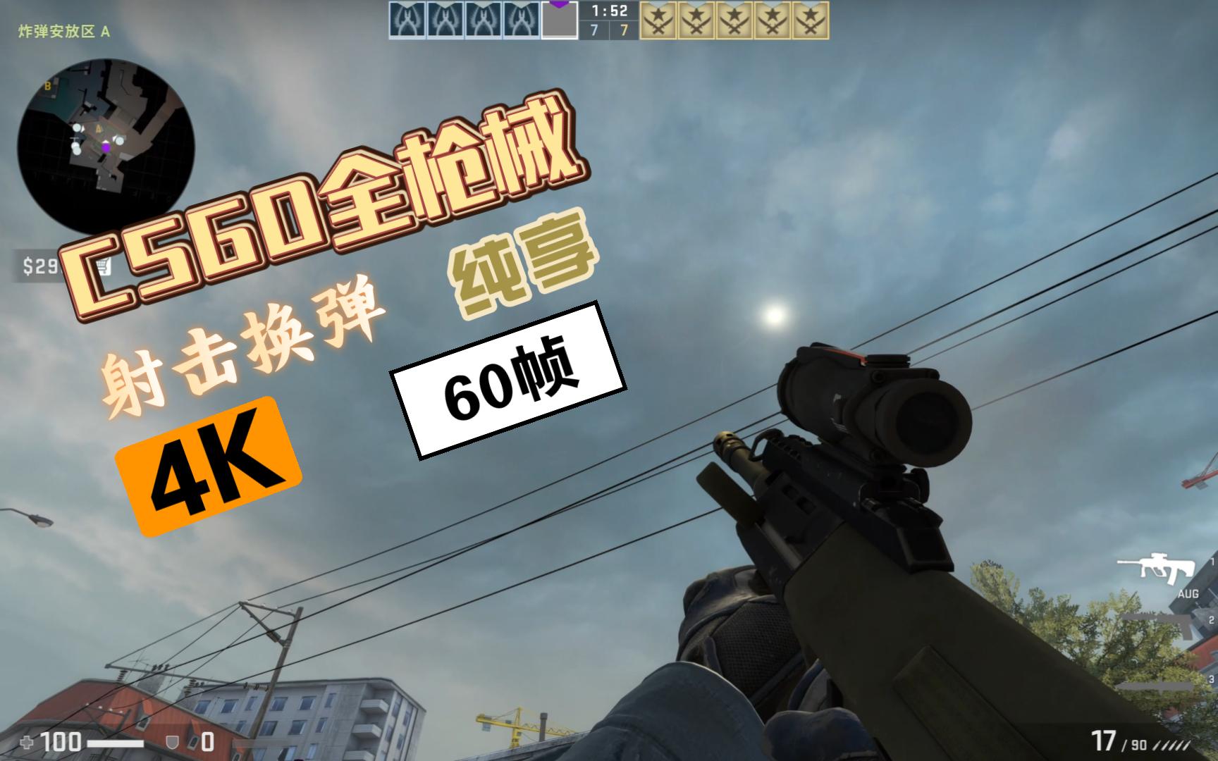 【4K 】(枪声纯享)CSGO全枪械射击,换弹