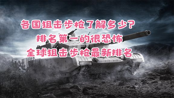 各国狙击步枪了解多少?排名第一的很恐怖,全球狙击步枪最新排名