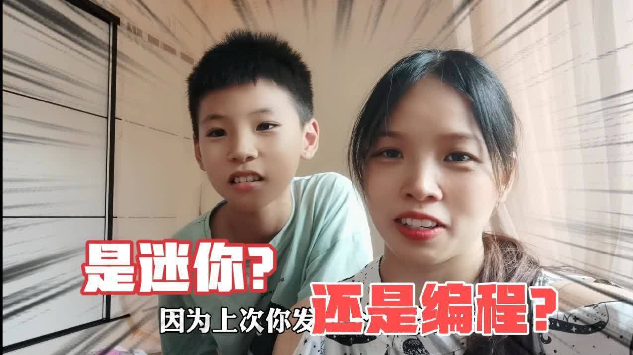 兄弟俩玩电脑说是在做编程,妈妈觉得有点不对劲,怎么像是迷你呢