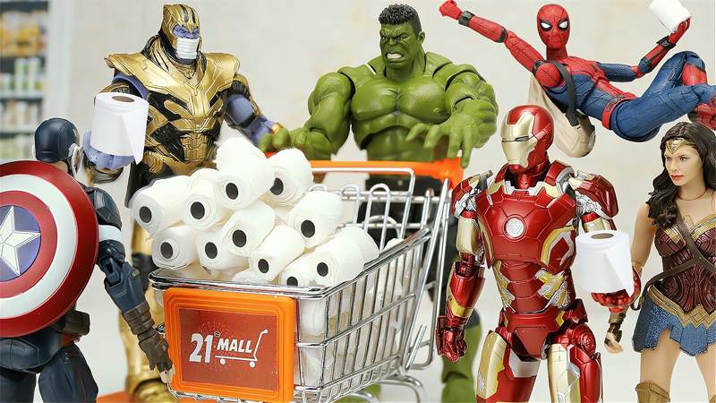 漫威定格动画:蜘蛛侠上厕所发现没纸了,在超市上演卫生纸大作战