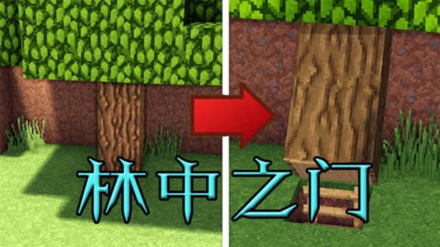 我的世界:林中之门教程,肉眼看不见,与大自然融为一体...