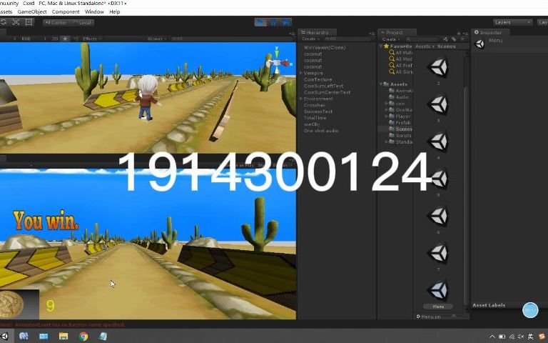 Unity3D游戏开发大作业Part6游戏胜利结束场景