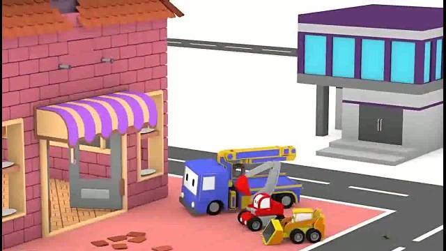 迷你卡车动画 工程车动画卡通 风暴来袭