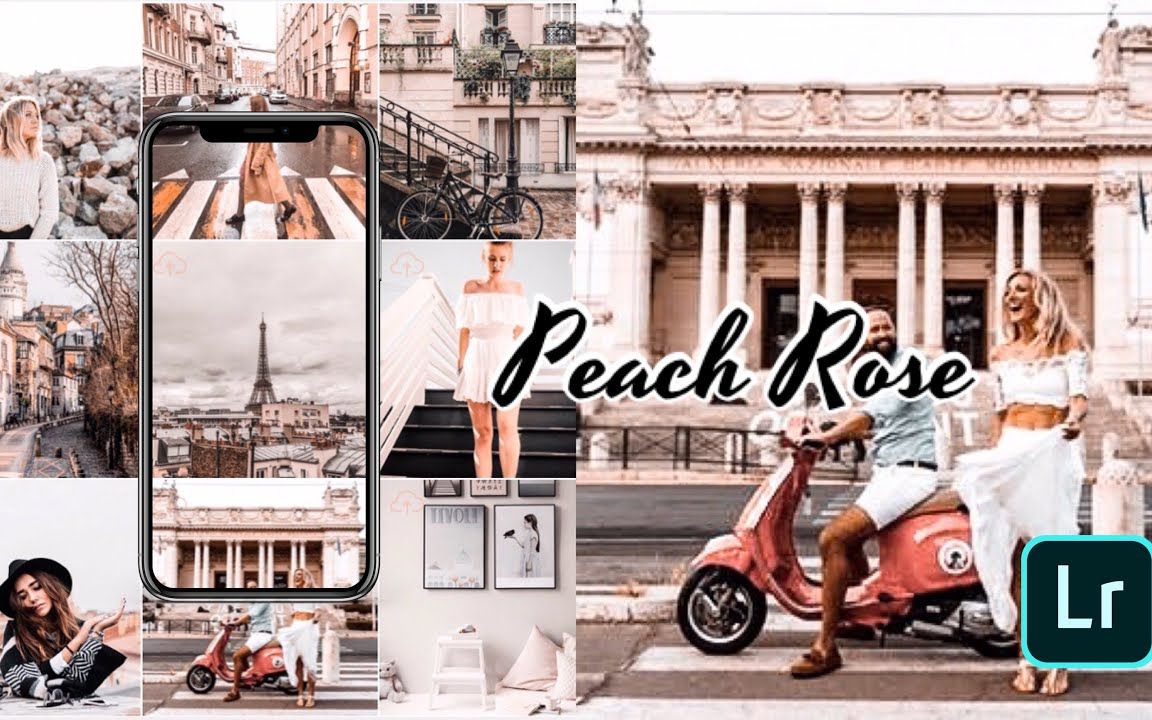 旅拍桃玫瑰色调风格Lr调色教程,手机滤镜dng+xmp格式预设下载!