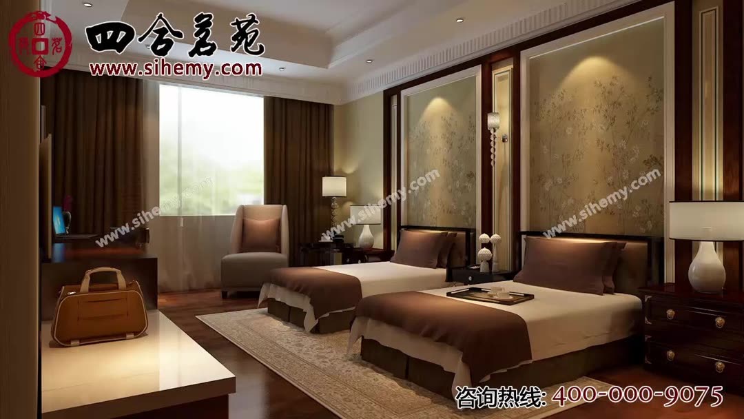 在找中式风格酒店室内装修设计效果图的朋友看过来——四合茗苑