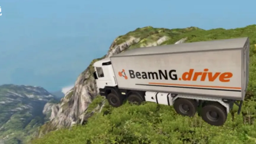 当车直接摔下悬崖时,beanmg 拟真车祸模拟器