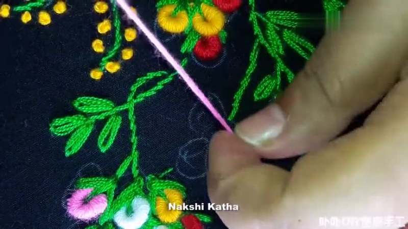 手工刺绣:漂亮的毛线绣花