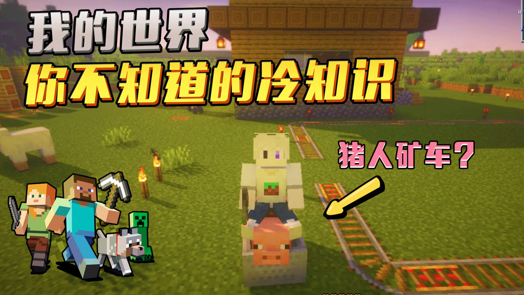 我的世界:你不知道的5个冷知识,新物种矿车猪人你见过没?