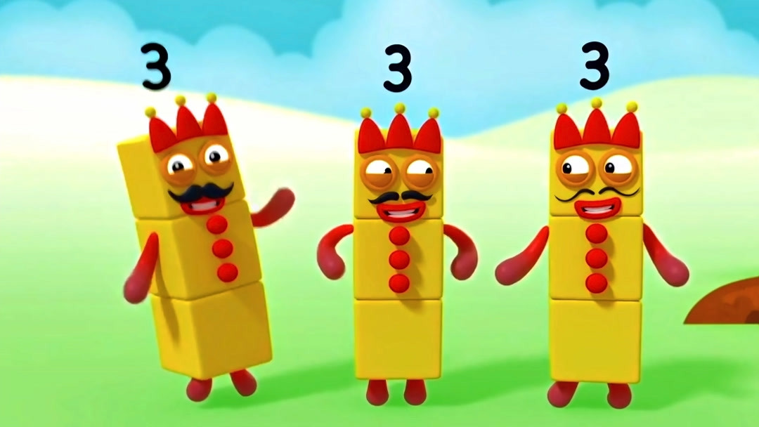 数字积木搞笑动画:一模一样的数字三