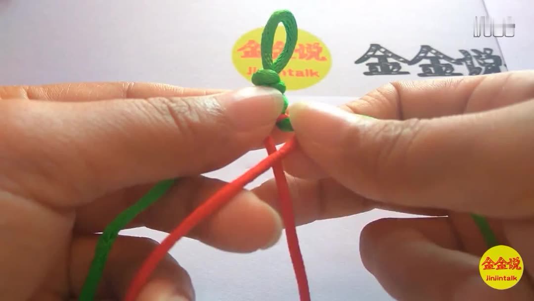 中国结入门42:圆形四股辫的编法 【金金说手工】