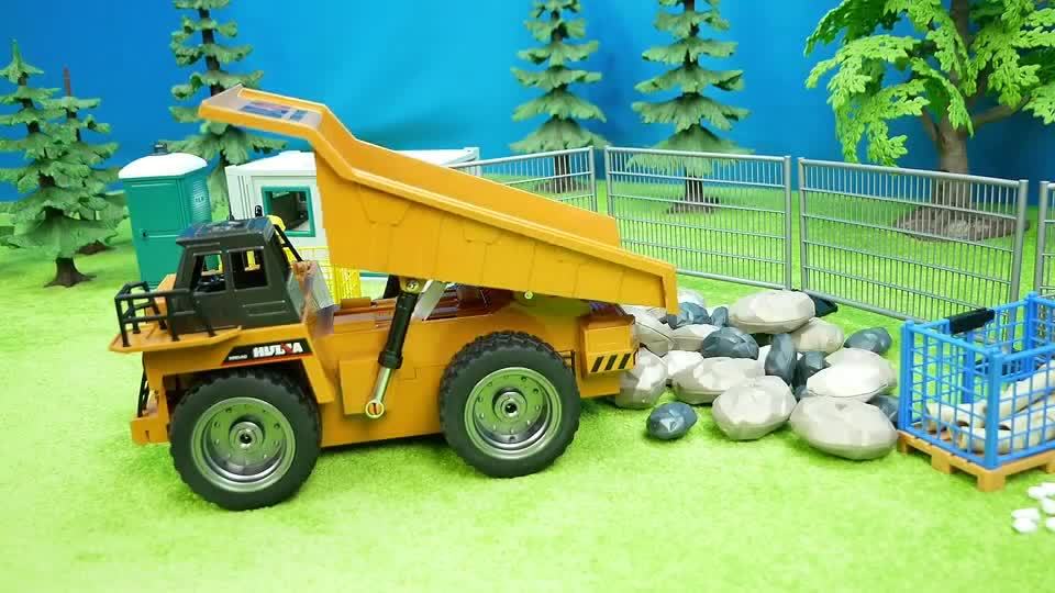 农场牵引车大卡车汽车模型玩具手工拼装