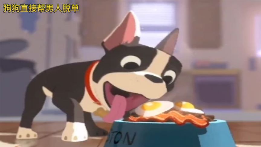 男人把流浪狗带走,狗狗直接帮他脱单了,搞笑的动画。