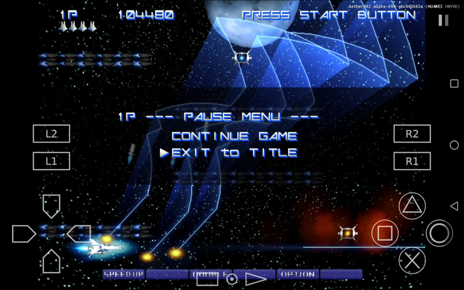 手机也能用ps2模拟器啦～华为m6高能版录制～随便玩了下 宇宙巡航...