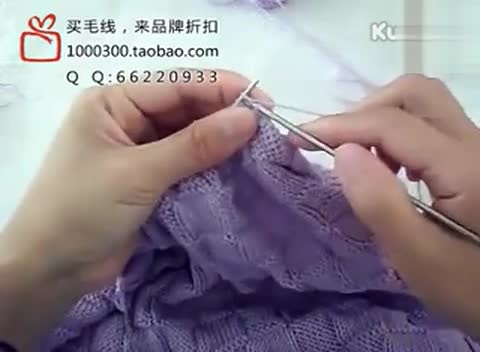 毛衣编织视频教程--简单易织的V领小毛衣02(前片腋?