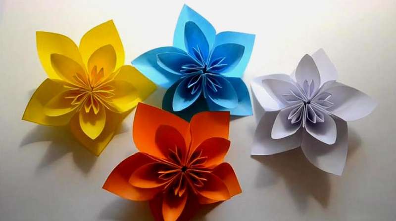 手工折纸艺术,制作漂亮简单的立体纸花