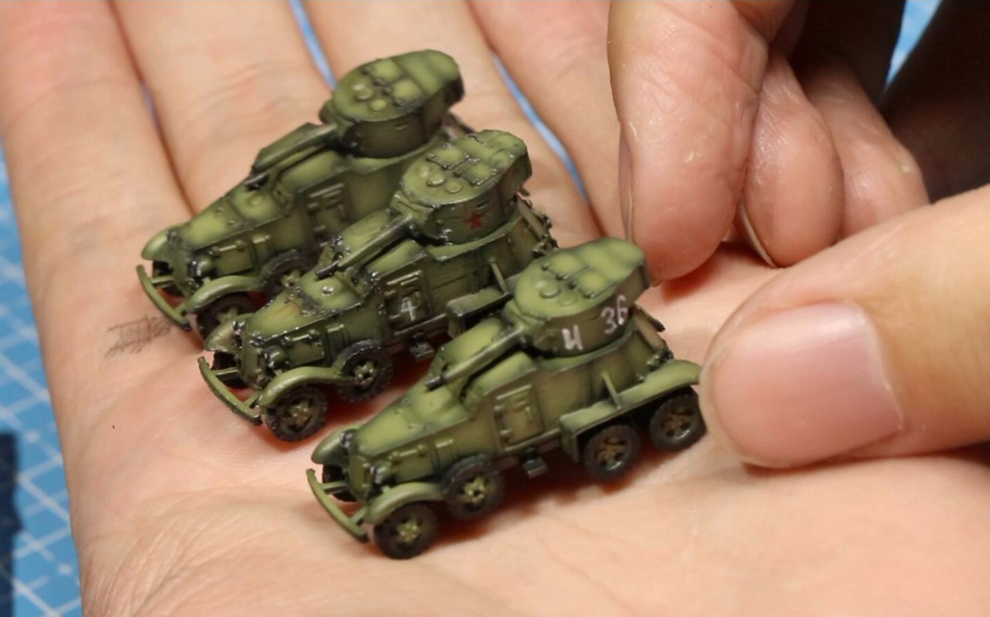 【模型】超迷你的BA-3装甲车模型制作过程