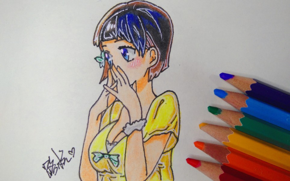 【手绘】动漫女孩绘画过程学习