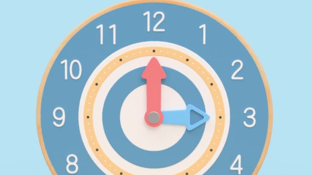 认识时间,早教视频,亲子动画