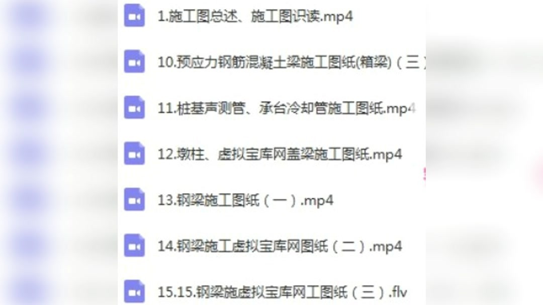 建筑市政 隧道路桥梁管网 工程施工 图纸识图 看图教程 视频教程
