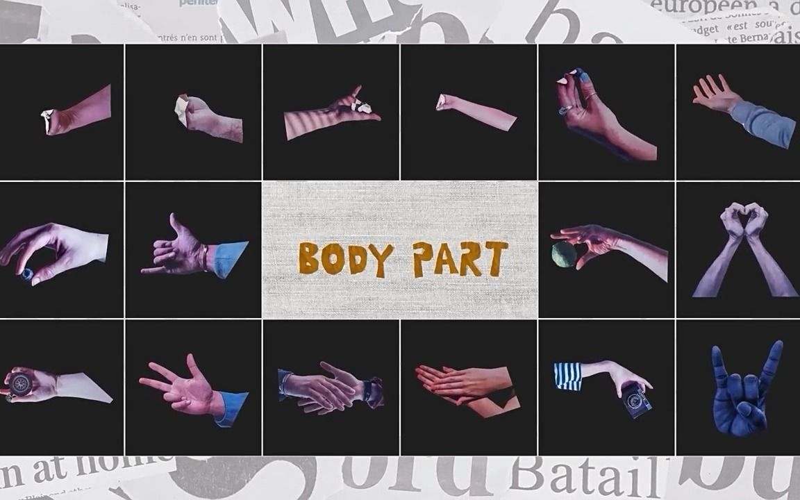 ...人物眼耳口鼻手头发风景花朵动物食物交通物品复古贴纸定格动画预设