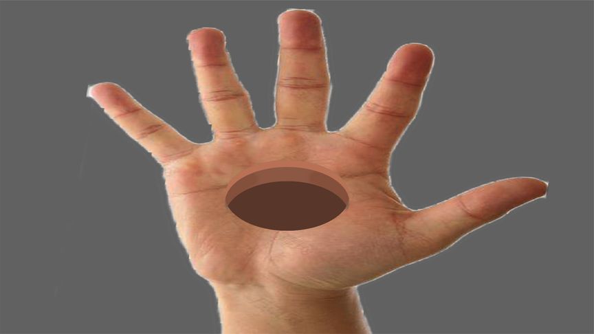 PS教程 手掌绘制黑洞