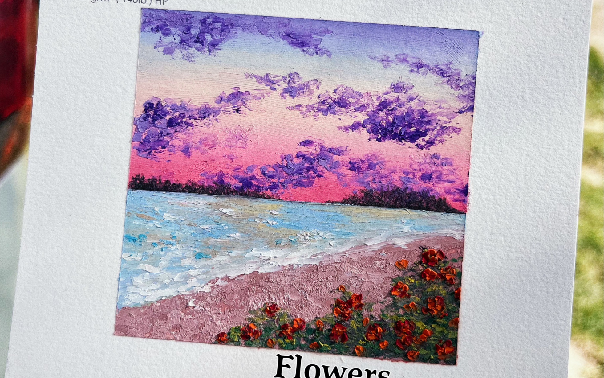 油画棒【蜜桃晚霞】附绘画过程和色号 适合新手