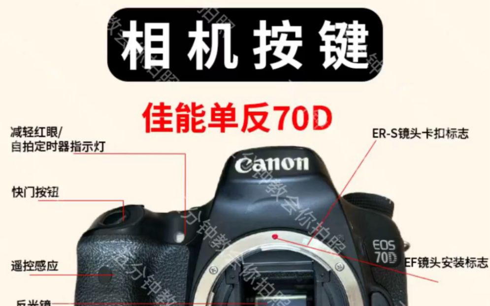 佳能70d按键界面单反相机操作可视频