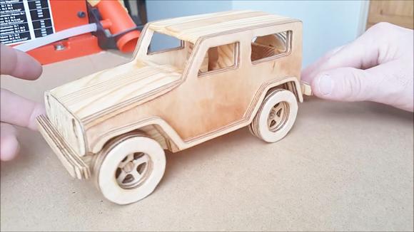 DIY制作吉普车模型,原木香气