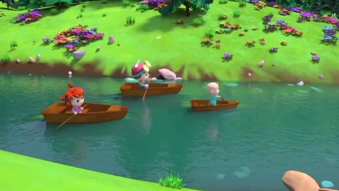 【儿童英语动画】划划划,划小船