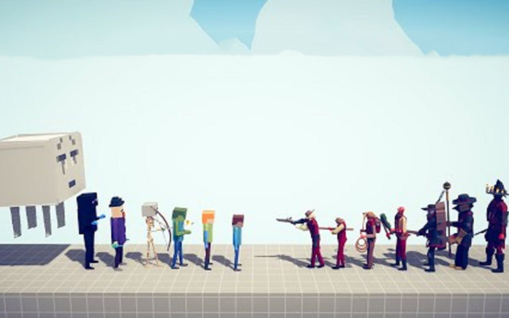 全面战争模拟器:我的世界MC团队VS狂野西部DLC团队!