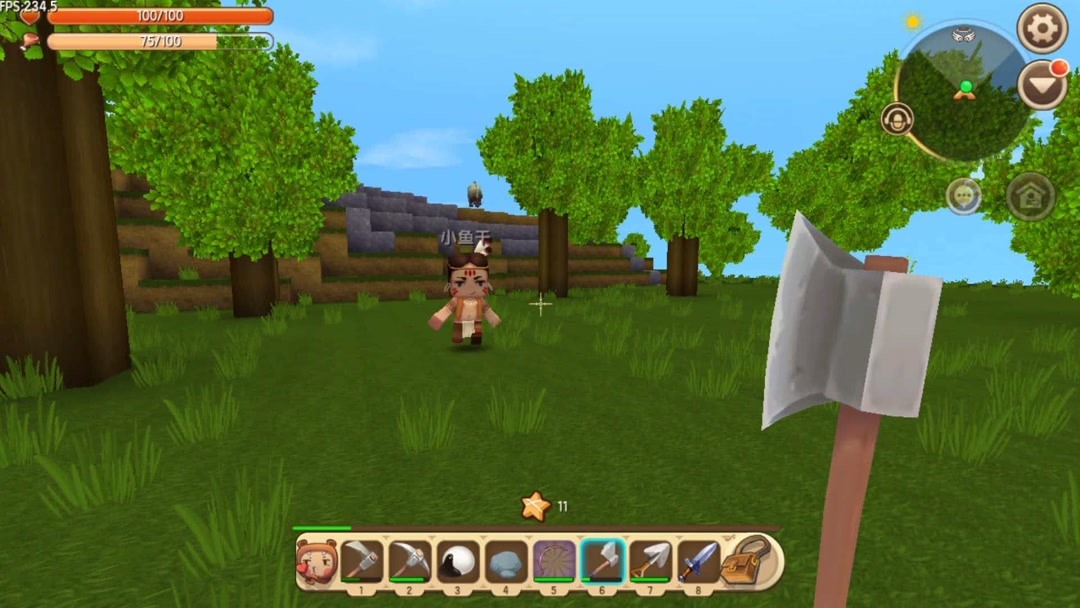 迷你世界冒险模式6:跟小伙伴联手把山上的鸡全部都淘汰了