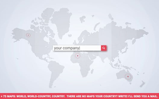 ...地图搜索放大镜特效的动态LOGO片头模板动态徽标视频动态标识...