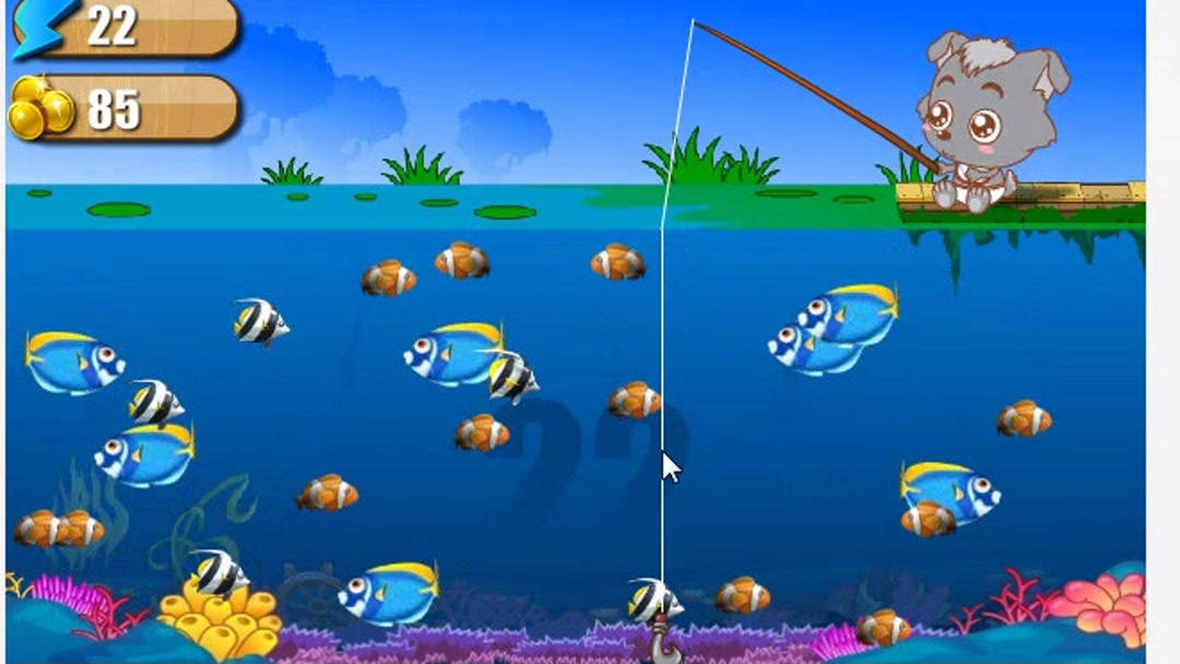 肚肚饿了怎么办? 小灰灰钓鱼游戏