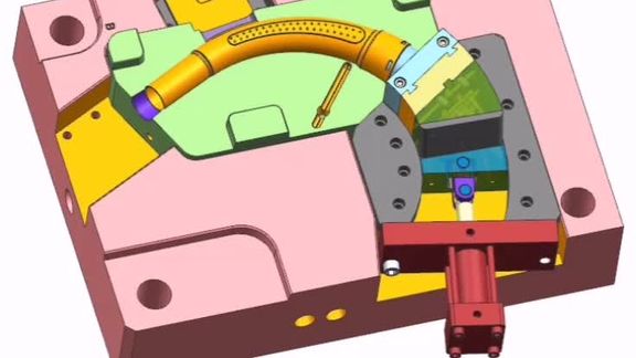 顶滑块的模具你见过吗?#模具 #ug模具设计 #模具设计学习