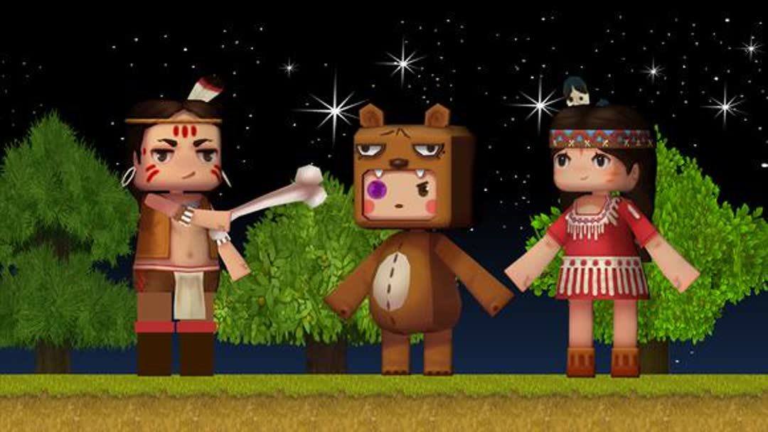 迷你世界动画30集:卡卡用大骨头打败熊孩子,救出被抓走的妮妮