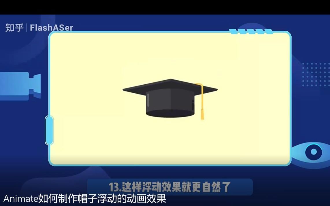 Animate如何制作帽子浮动的动画效果