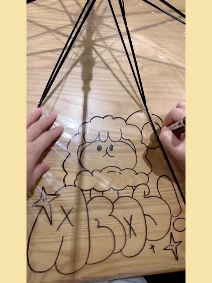 DIY手绘雨伞,爱上下雨天!