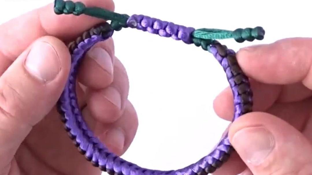 手工编织时尚的装饰手绳,不用钩针棒针,简单易学,好漂亮
