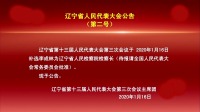 第一时间 辽宁卫视 2020 辽宁省人民代表大会公告(第二号)
